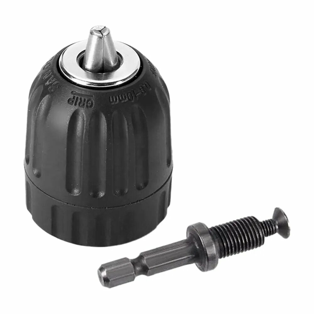 Набор из 2 патронов с ручной затяжкой, сверхпрочный быстрозажимной патрон для дрели 10 мм с адаптером и инструментами