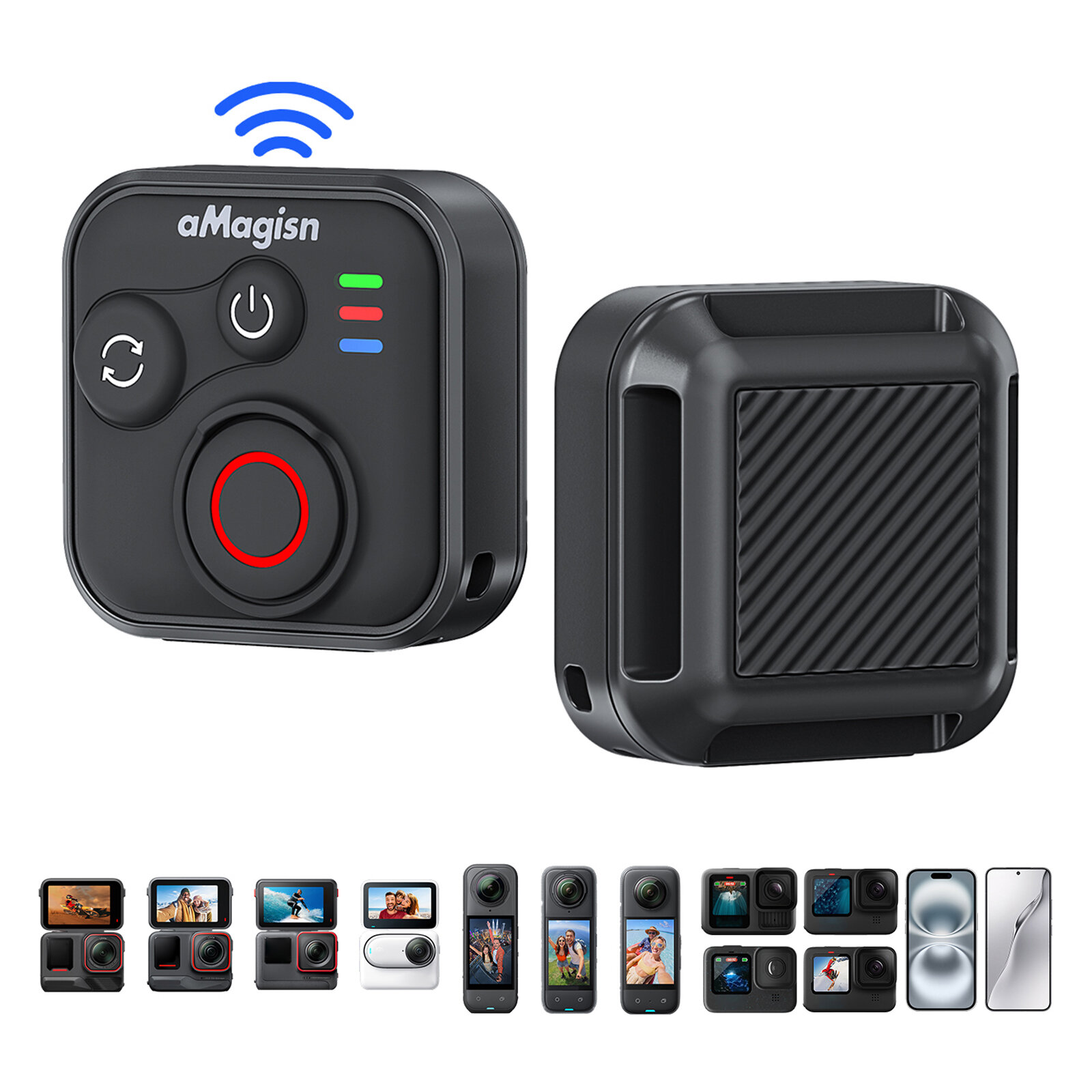 Пульт для камер Insta360 X5 X4 и GoPro Hero 10, с Bluetooth соединением