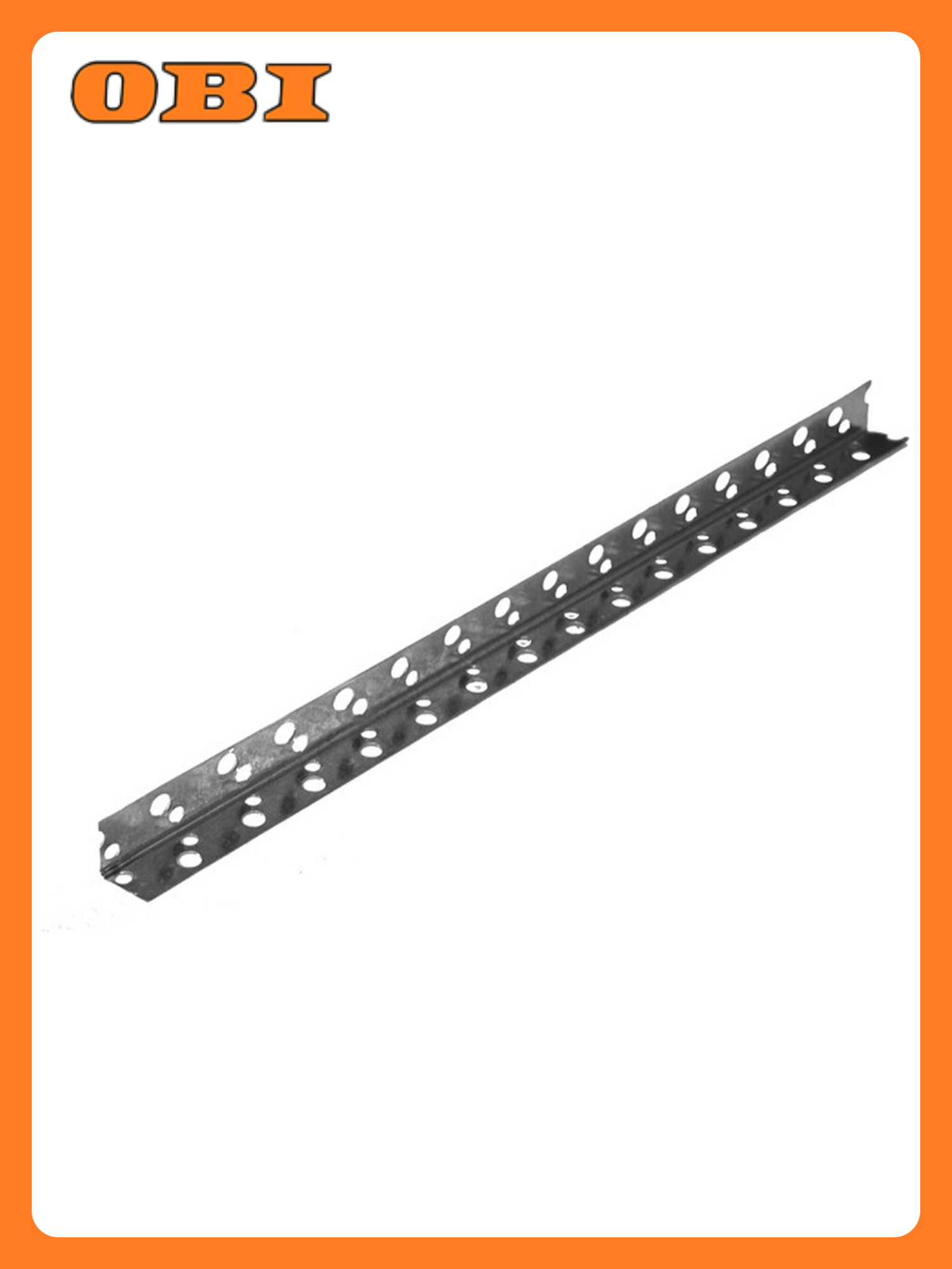 Профиль угловой Таврос, перфорированный, оцинкованный, L-образный, 3000x25x25 мм