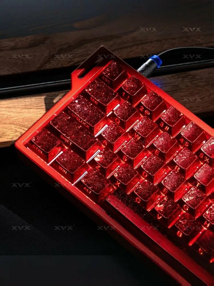 Кейкапы для механической клавиатуры XVX Foil series, 61 Keys, Cherry Profile, Plastic, Double-Shot, Kolwezi