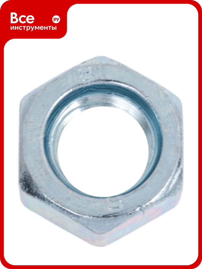 Гайка, КостИнСтрой, шестигранная КостИнСтрой М12 оц. DIN 934 (2кг ~ 130шт) 8061, стали с цинковым