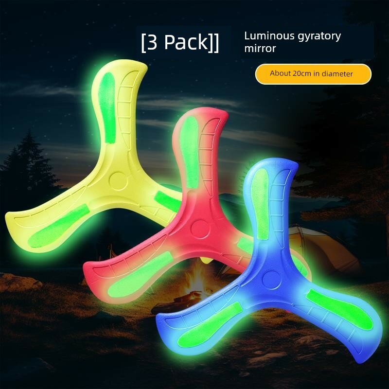 Детский бумеранг с мягкой светящейся мишенью, уличная игрушка для парка, для занятий спортом на свежем воздухе, для