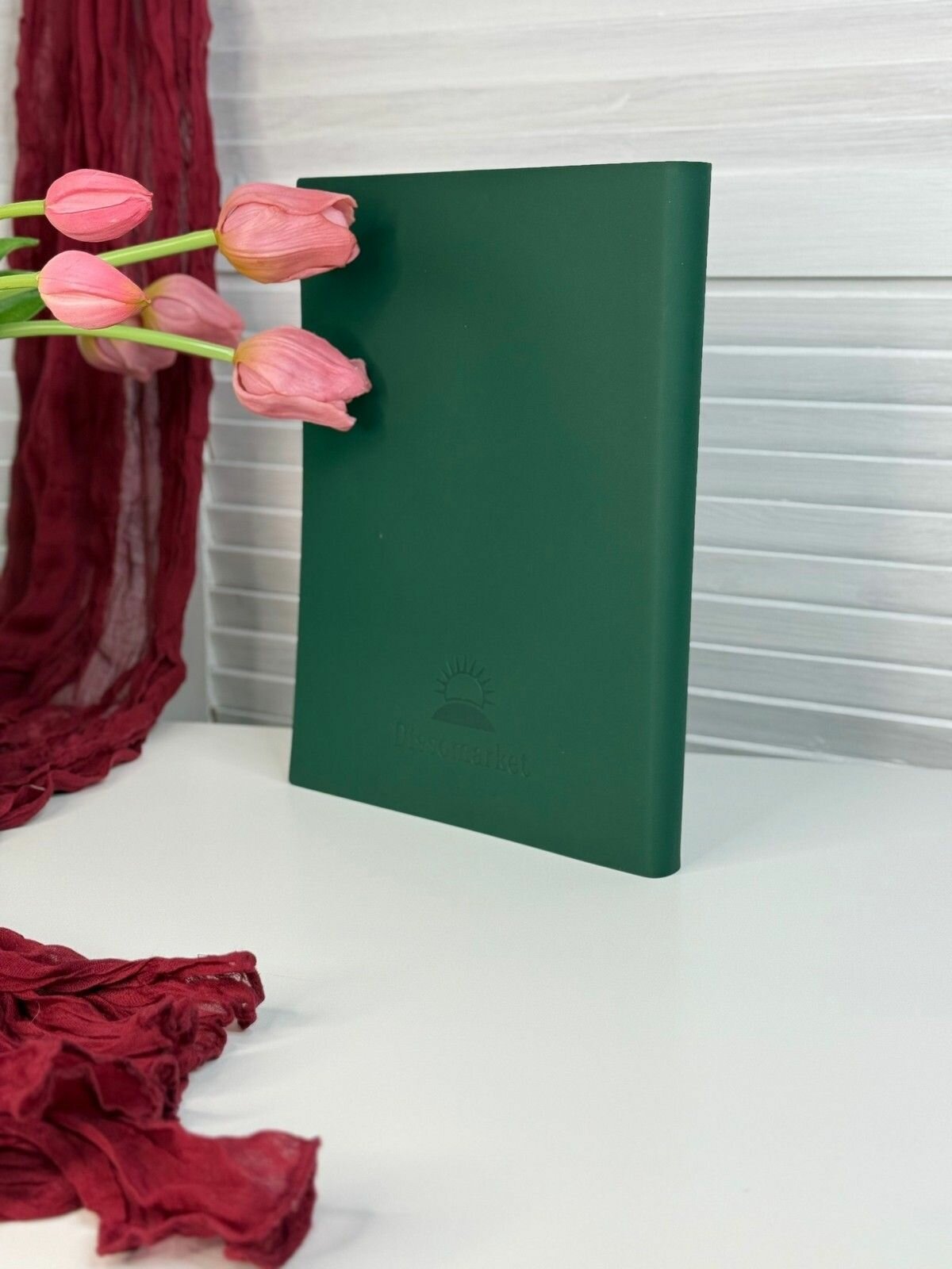 Блокнот А4 200л. (400страниц) без разлиновки Темно зеленый