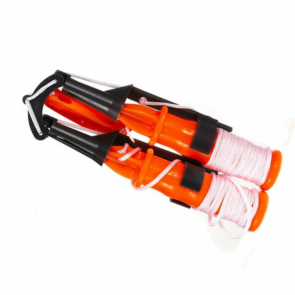 Многофункциональный зимний инструмент с ледорубом и свистком безопасности, белая веревка