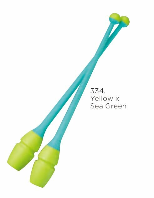 Булавы Chacott Rubber Clubs 334 Yellow x Sea Green 36см