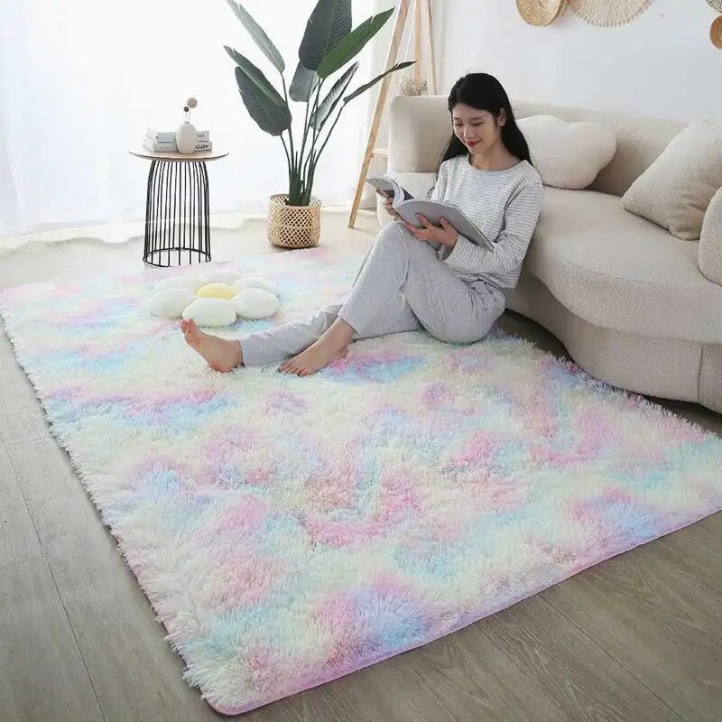 Мягкий ковёр Tie dye rainbow для детской