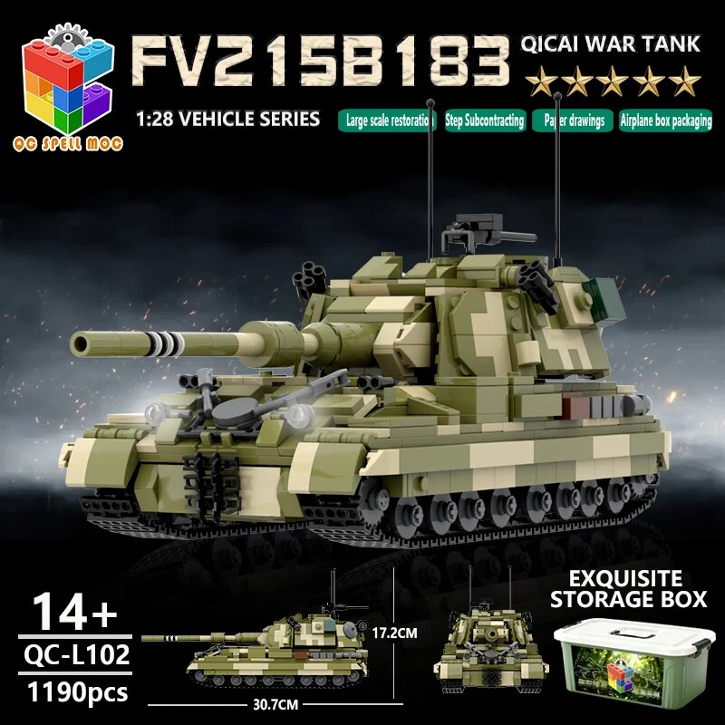 Конструктор танк FV215B-183 1190 деталей