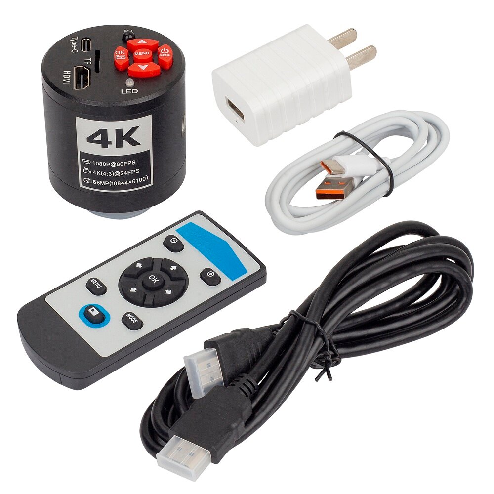 4K 66MP Digital Video HDMI USB Microscope Camera For Trinocular Industrial PCB Repair