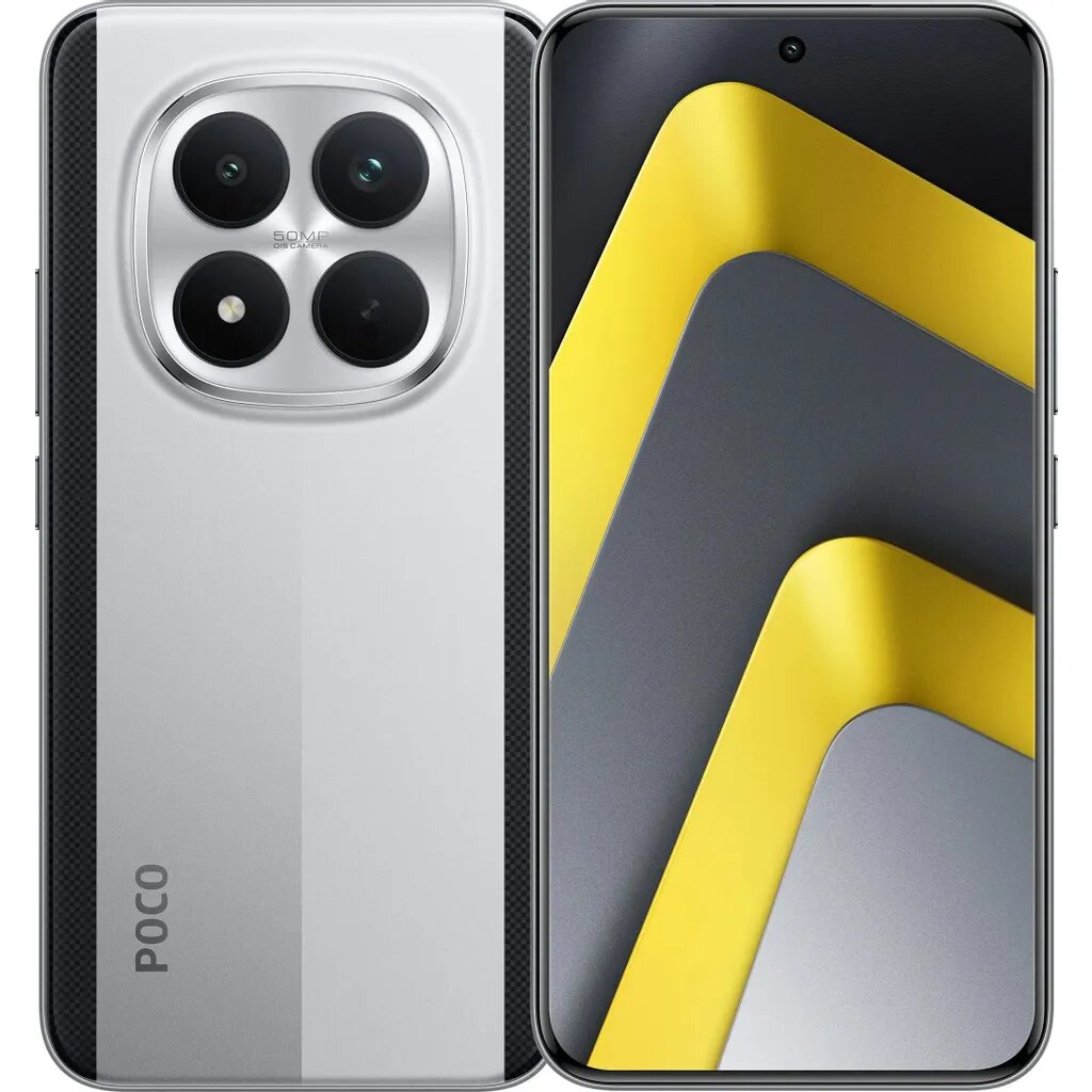 6.83" Смартфон Xiaomi Poco M8 Pro 5G 8/256Gb, NFC, AMOLED, 120Гц, 6500мAч, серебристый