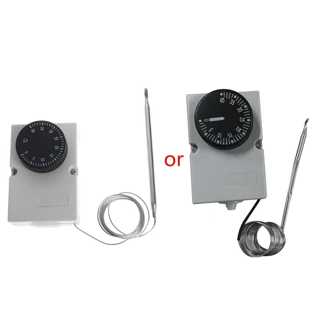 Термостат с капиллярной трубкой и датчиком, 0-40℃, 220 В, Серый