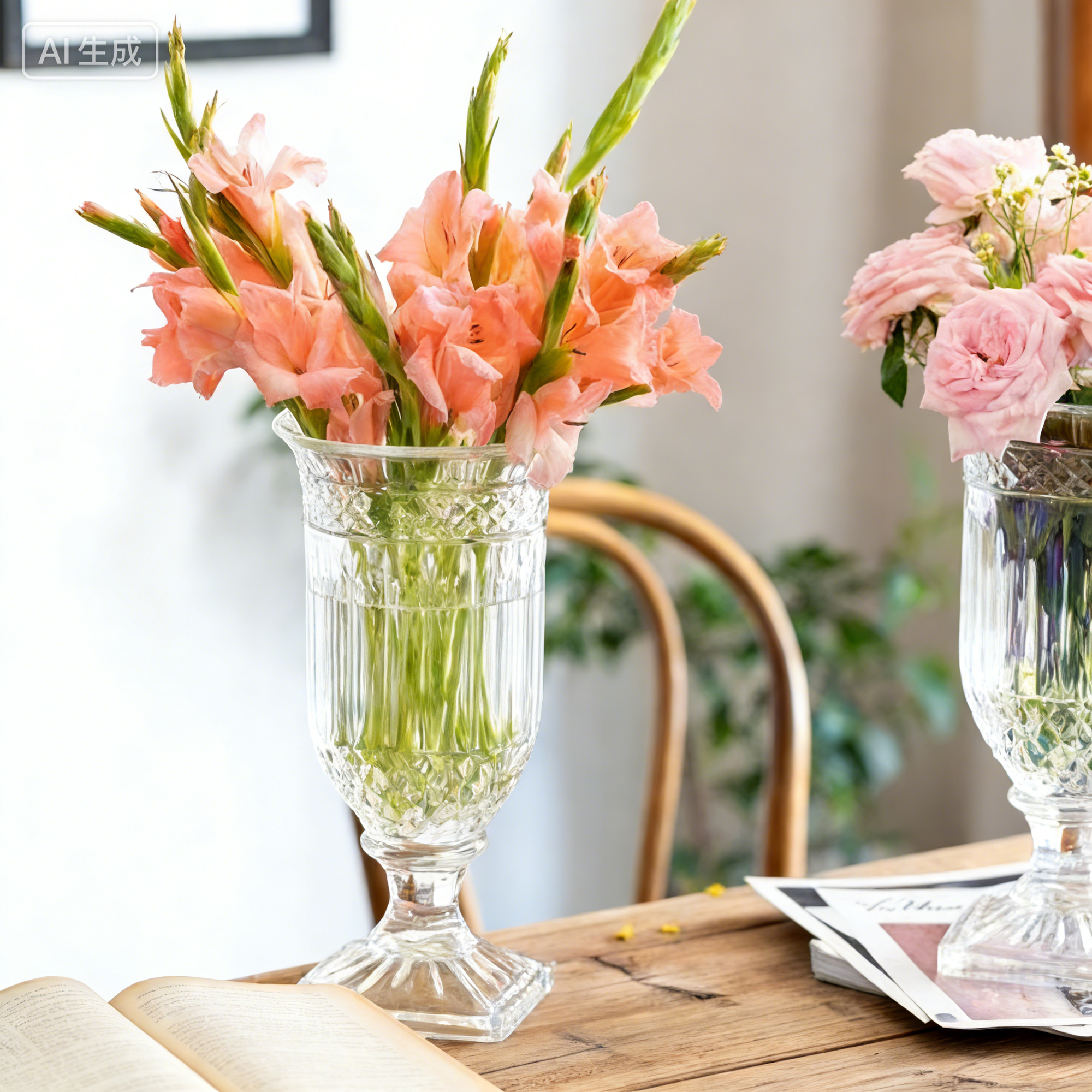 Ваза, 33 см , Хрустальное стеклоВаза, 33 см , Хрустальное стекло