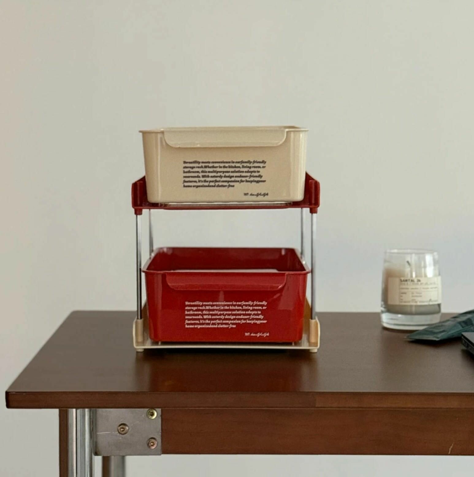 Красочный штабелируемый стеллаж для хранения в виде выдвижного ящика