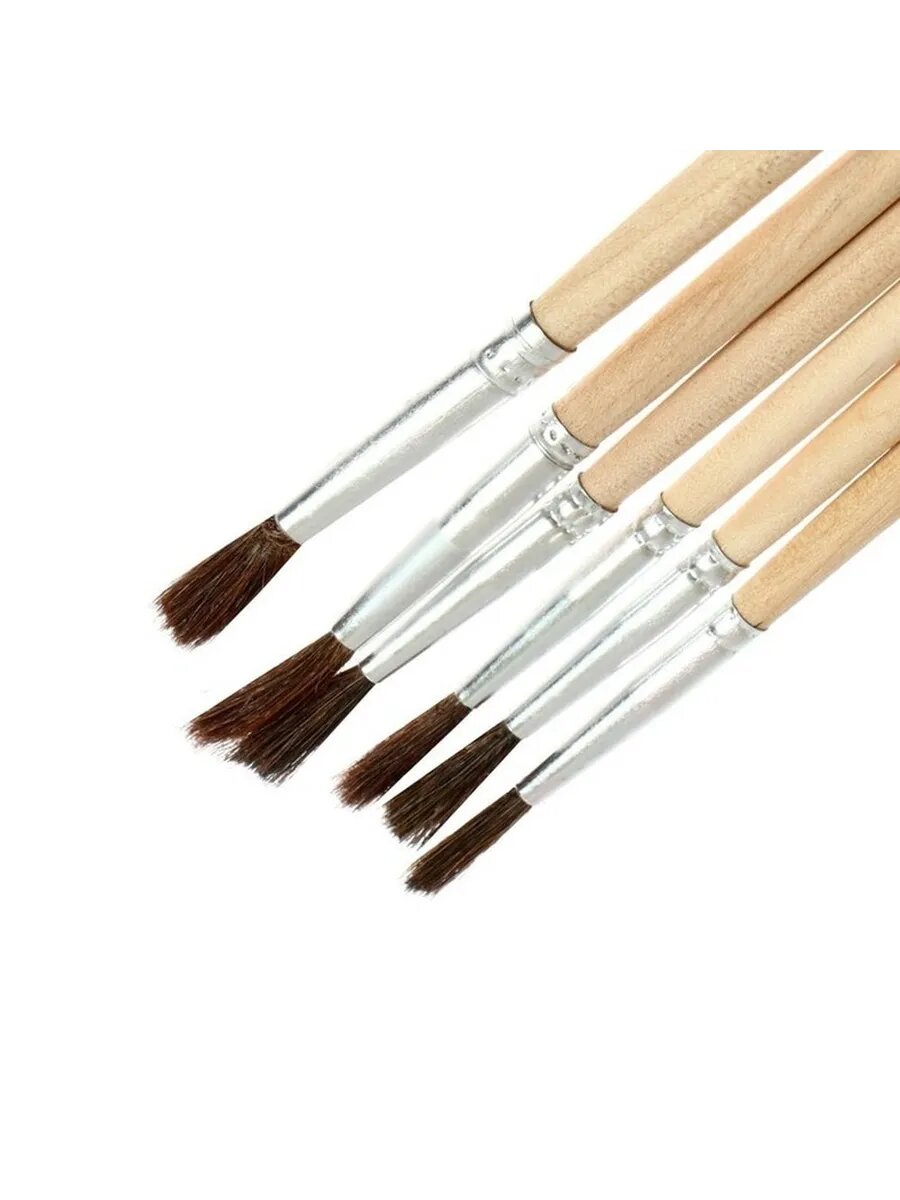 Профессиональный набор круглых кистей из белки