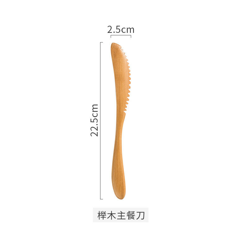 Набор японских деревянных ножей, вилок, ложек и палочек для еды, портативный набор для студентов, бенто, с длинной ручкой, из массива дерева, четырехкомпонентный набор, с тканевой сумкой, столовые приборы