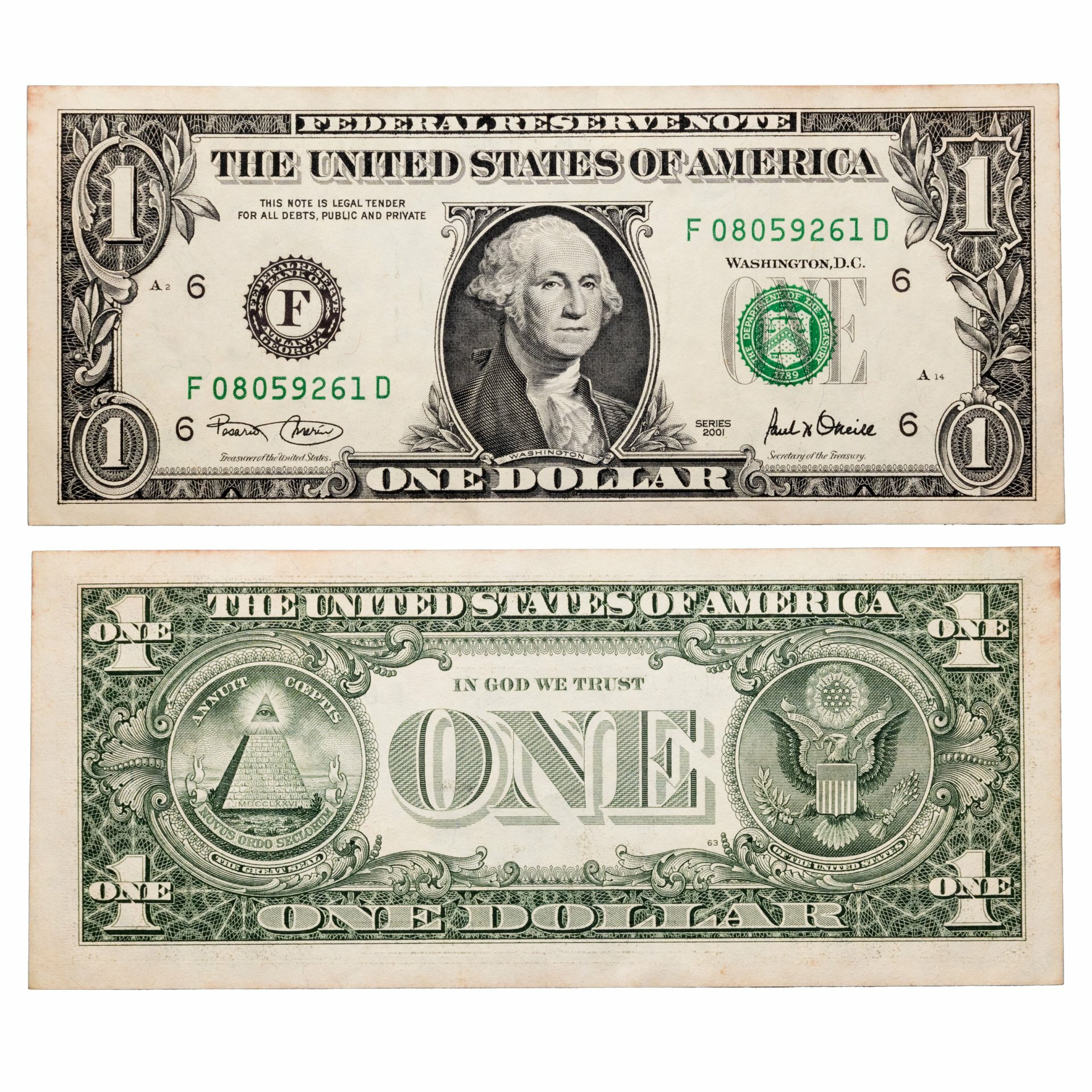 США 1 доллар 2001 Pick 509 F-Атланта