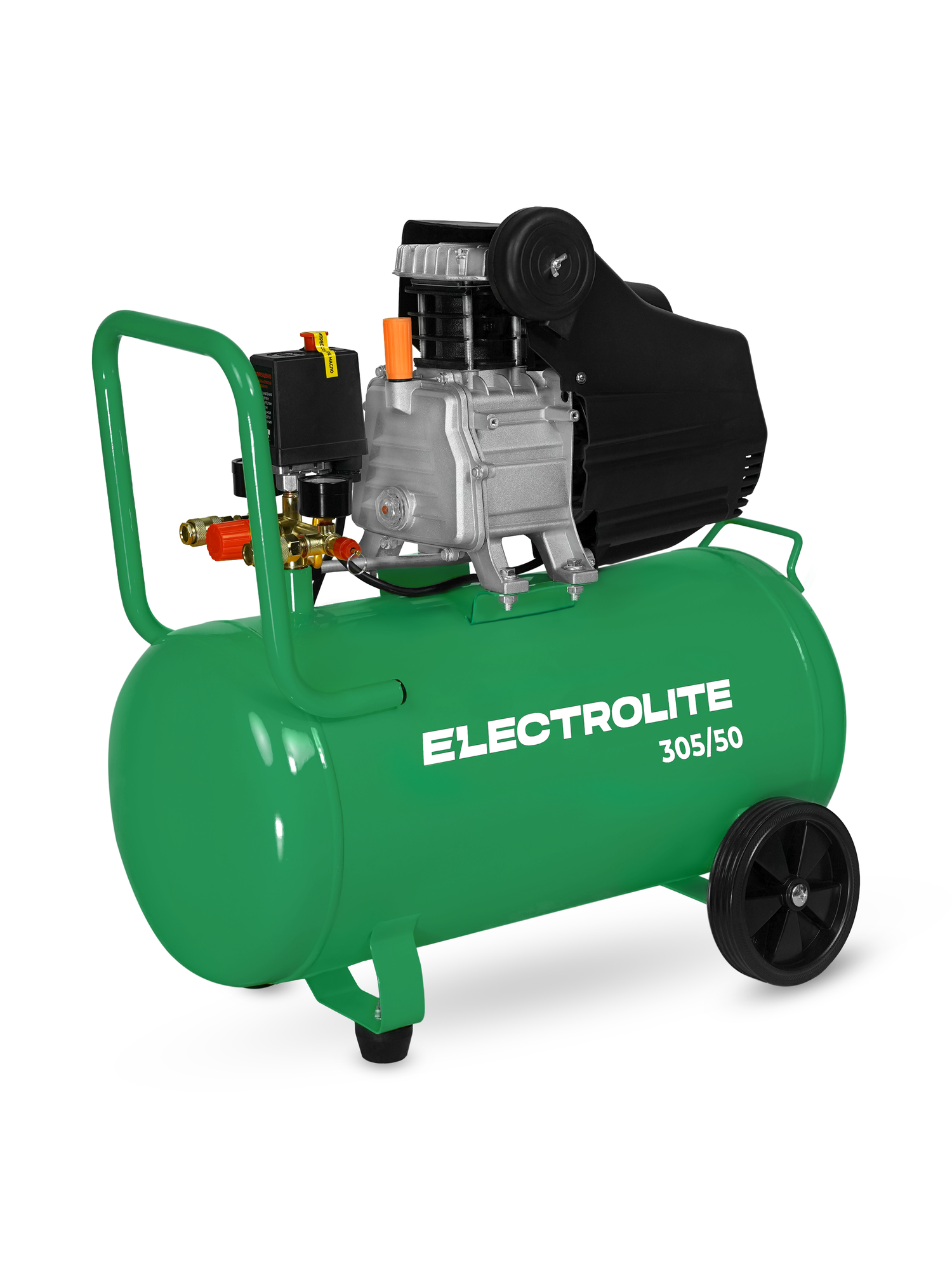 Компрессор воздушный масляный Electrolite 305/50 ( 2000Вт, 220В,2850 об/мин, 305 л/мин, 8 Атм )