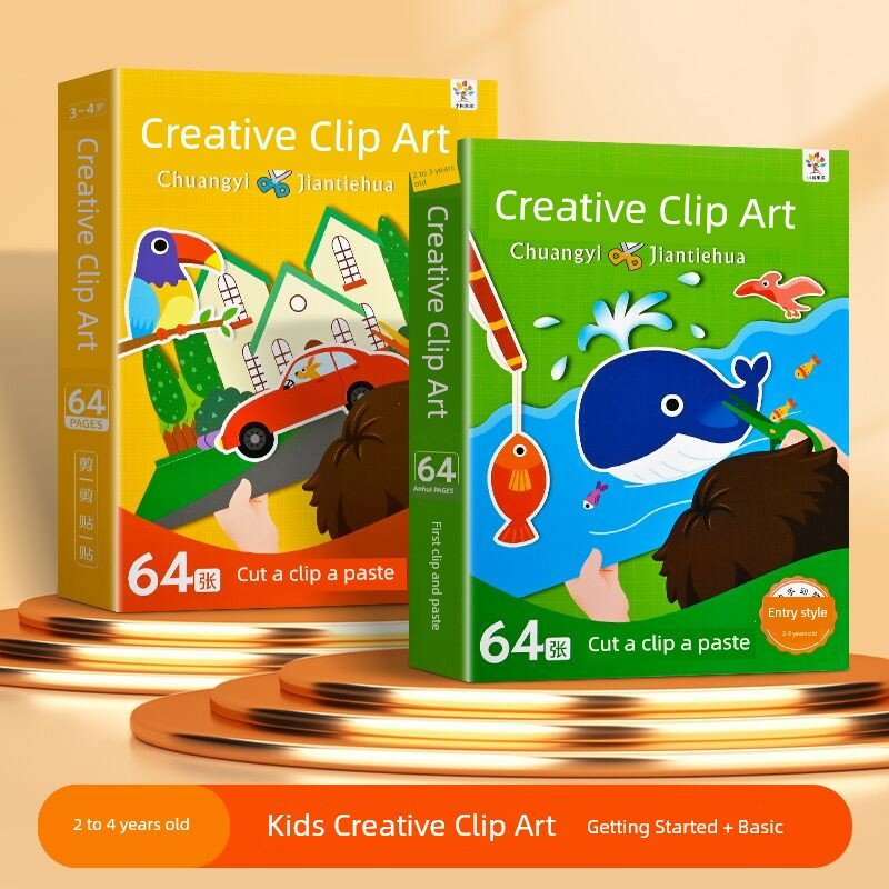 Набор для творчества: поделки из бумаги для детей 2-5 лет, игрушки-коллажи для малышей и начинающих в детском саду [2