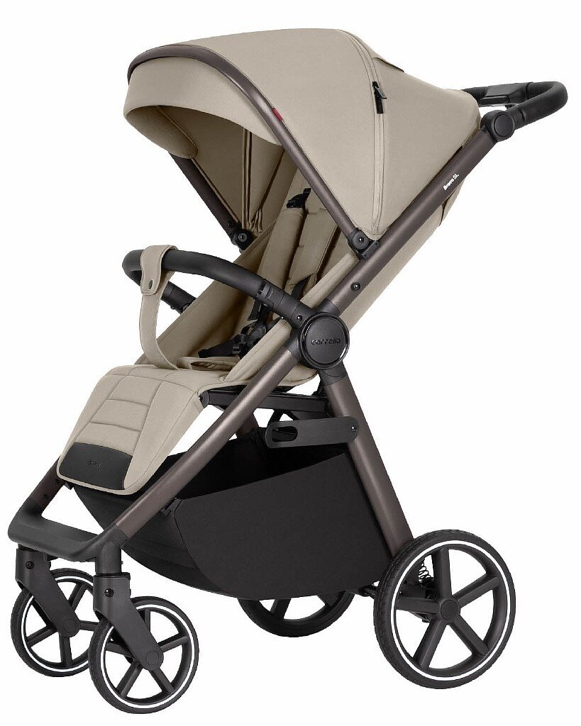 Прогулочная коляска Carrello Bravo SL Deluxe Shale, бежевая, всесезонная