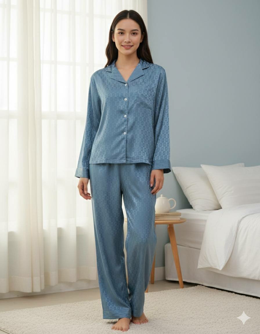 Пижама шелковая премиум качества, мягкая и приятная к телу ткань