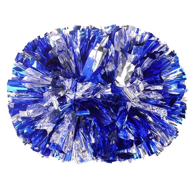 1 шт, помпоны для черлидинга с ручкой, шарики для черлидинга, большие золотые, Синий, Blue Silver