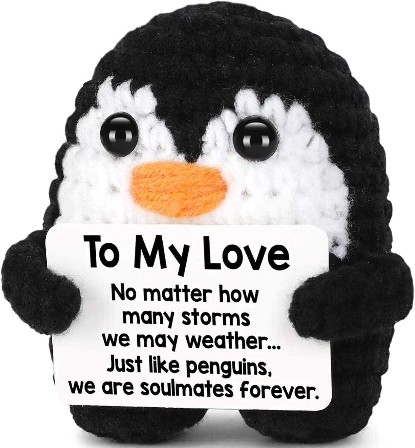 Вязаный пингвин "Penguin Love", хлопковая кукла
