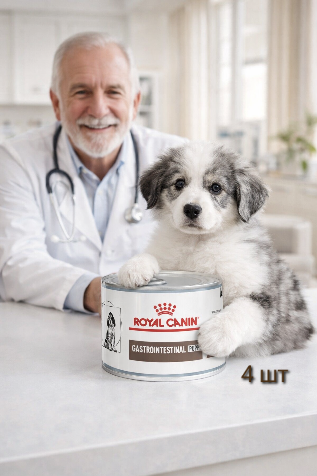 Влажный корм Royal Canin Gastrointestinal puppy консервы 4 шт по 195 гр