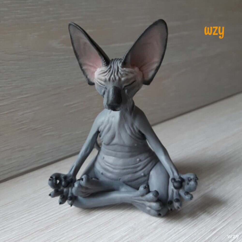 Статуэтки кошек, статуя Будды для медитации, животные, кошки, художественная скульптура, домашний декор
