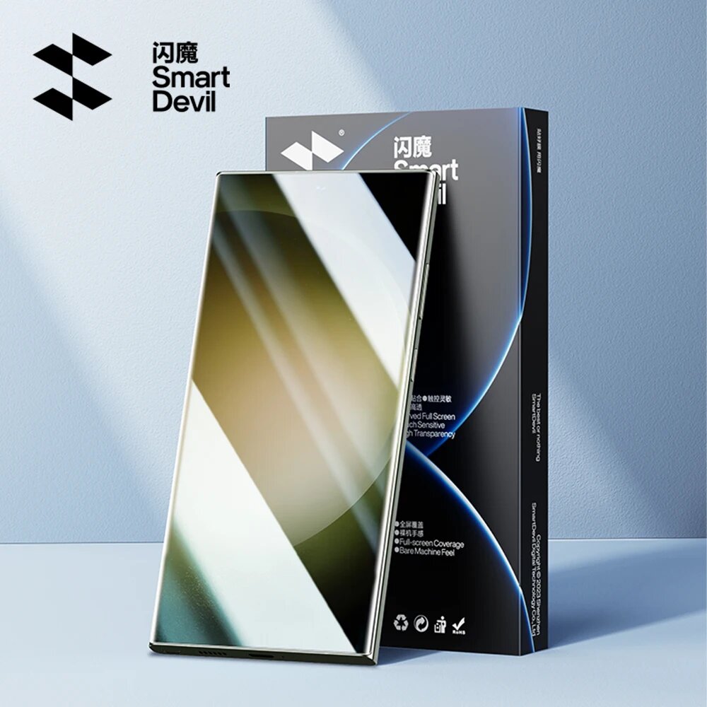 SmartDevil UV Full Glue Full Cover Защитная пленка для экрана для Samsung S24 Ultra S23 Ultra S25 S22 HD Мягкая пленка против отпечатков пальцев