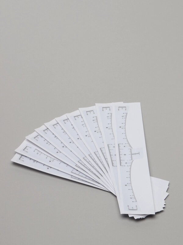 Линейка для прорисовки бровей (10 штук)