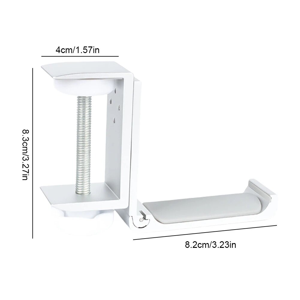 Подставка для наушников под столом с регулируемым зажимом, металлическая вешалка для наушников, держатель для наушников с зажимом для игровых ПК, аксессуары