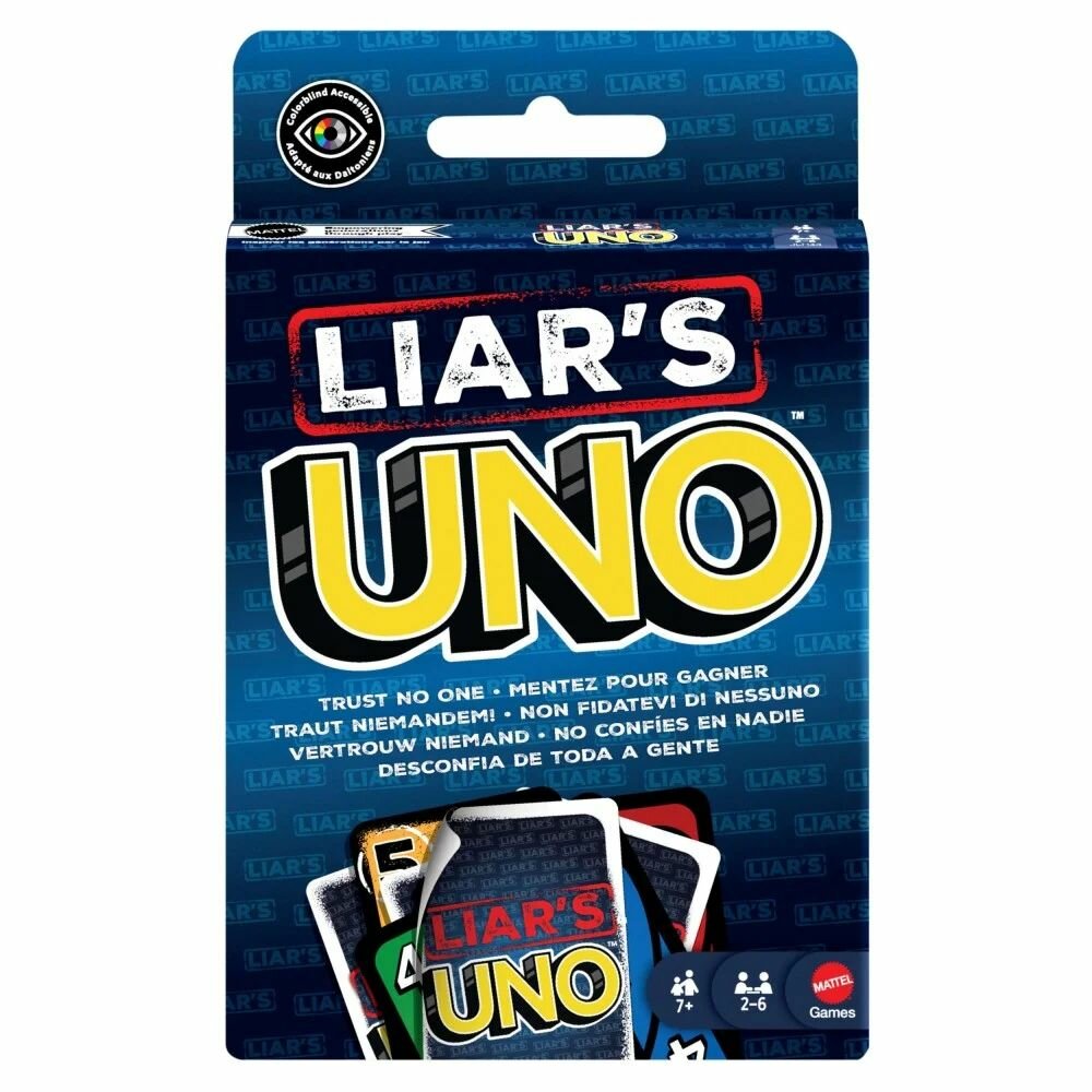 Mattel Games Uno Liars - Настольная карточная игра Лжец JLH43