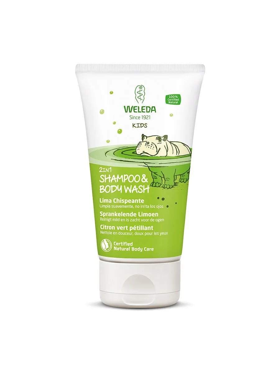 Weleda Детский шампунь-гель для волос и тела Лайм, шампунь-г