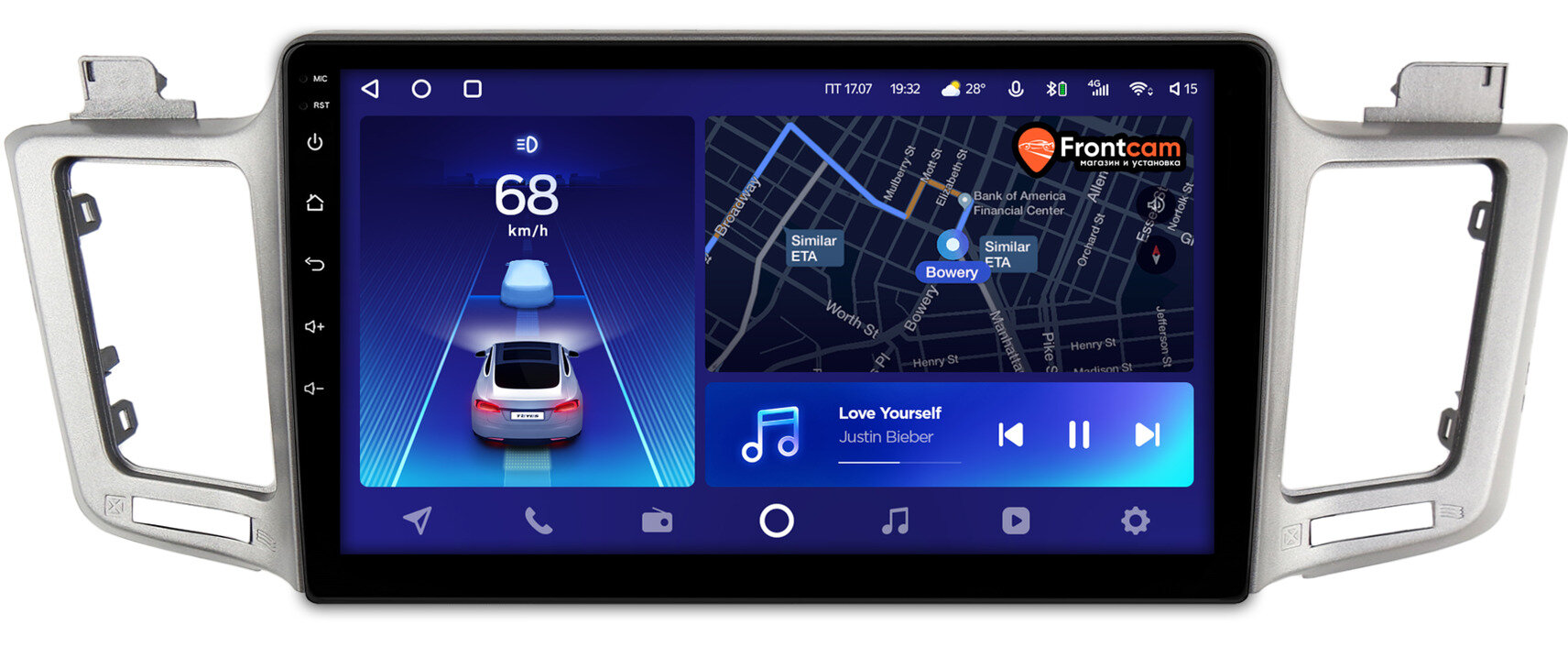 Штатная магнитола Teyes CC2 PLUS 4/64 10" RM-1030 Toyota RAV4 4 (XA40) 2012-2019 (авто с 4 камерами) Android 10 (4G-SIM, DSP, QLed)