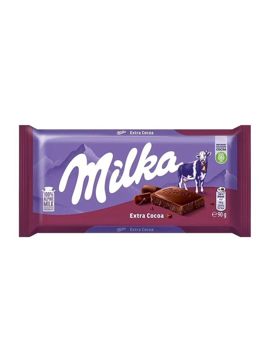 Шоколадная плитка Milka Extra Cocoa, 2 шт. по 90 гр.