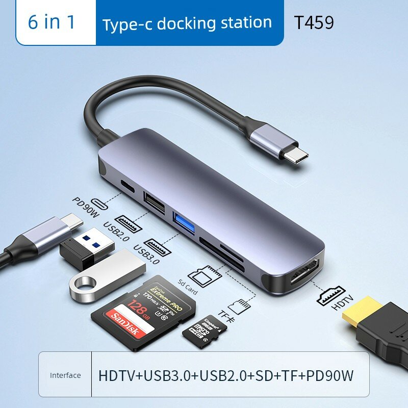 Многофункциональный USB-адаптер Type-C для док-станций Apple: MacBook Pro, MacBook Air 1, iPad, внешних накопителей,
