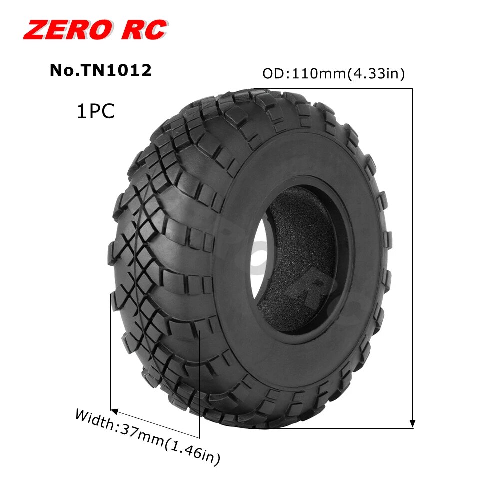 Шины RC 1/10, 1.9", TN1012-1PC, черные