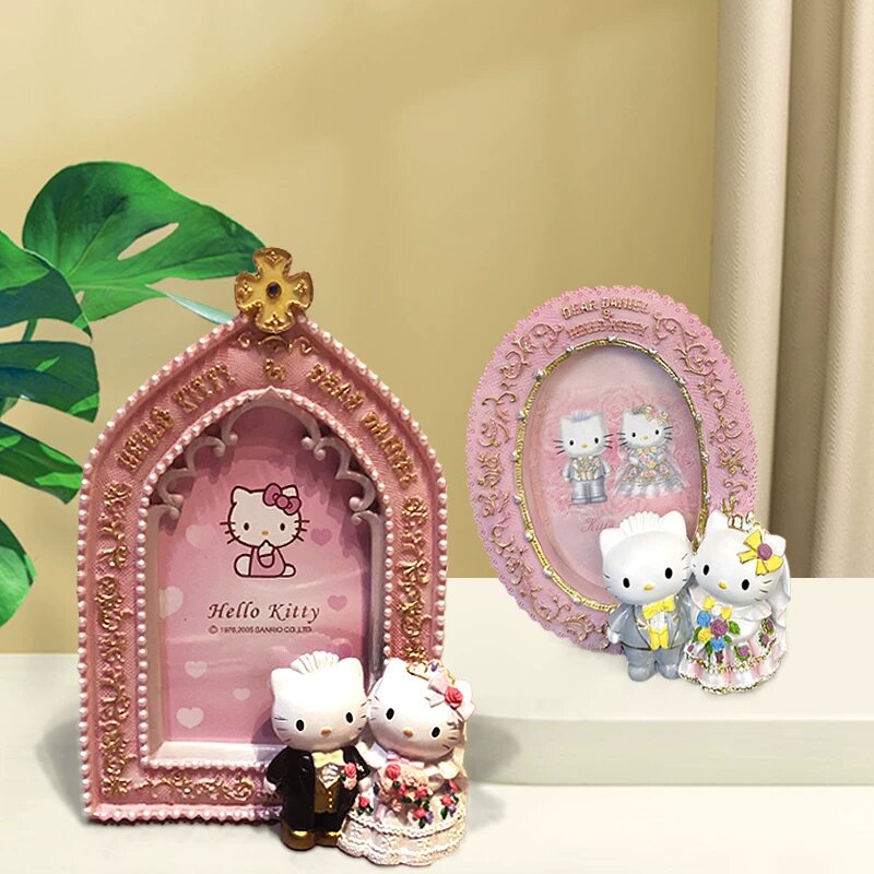 Набор кадров Polaroid 5 и 3 дюйма с рисунком Hello Kitty, черный и серый цвета, резиновые, подарок на годовщину