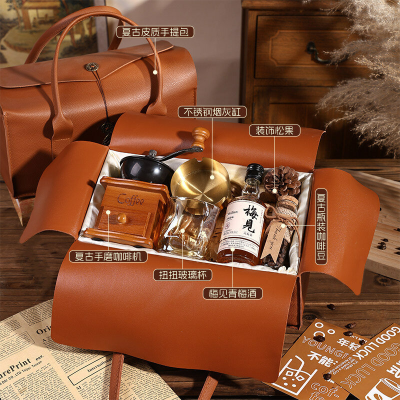 2026 Подарочная коробка с кофемашиной для бизнеса, практичный корпоративный подарок для сотрудников и клиентов, небольшой подарок на ежегодное собрание