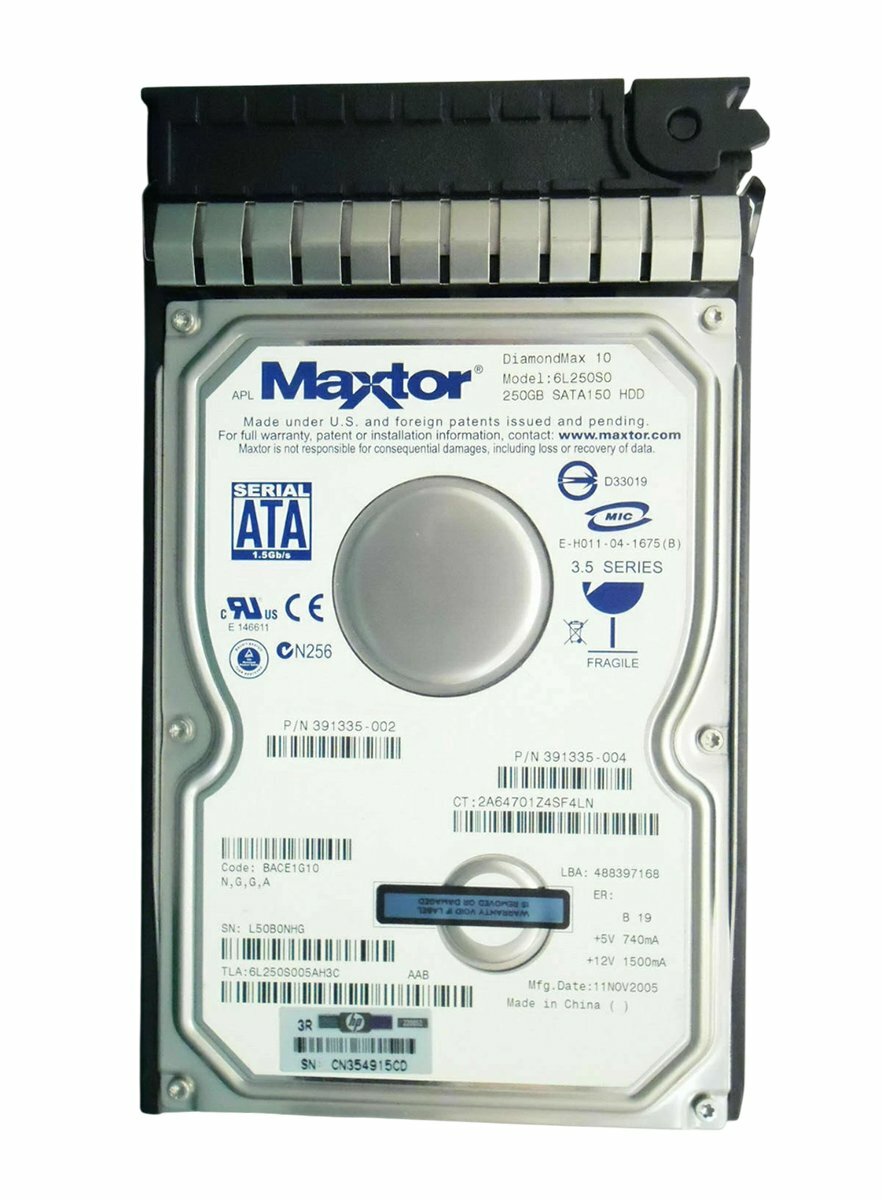 Жесткий диск HP 250Gb 7200 SATA 3.5" HDD 391335-004