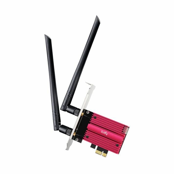 Cudy 6E AX5400 WE3000S Wi-Fi-адаптер, PCI-E, черный с красным