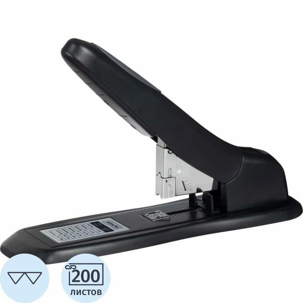 Степлер мощный Attache Quantum 23/6-23/24 до 200 листов, черный, 2224498