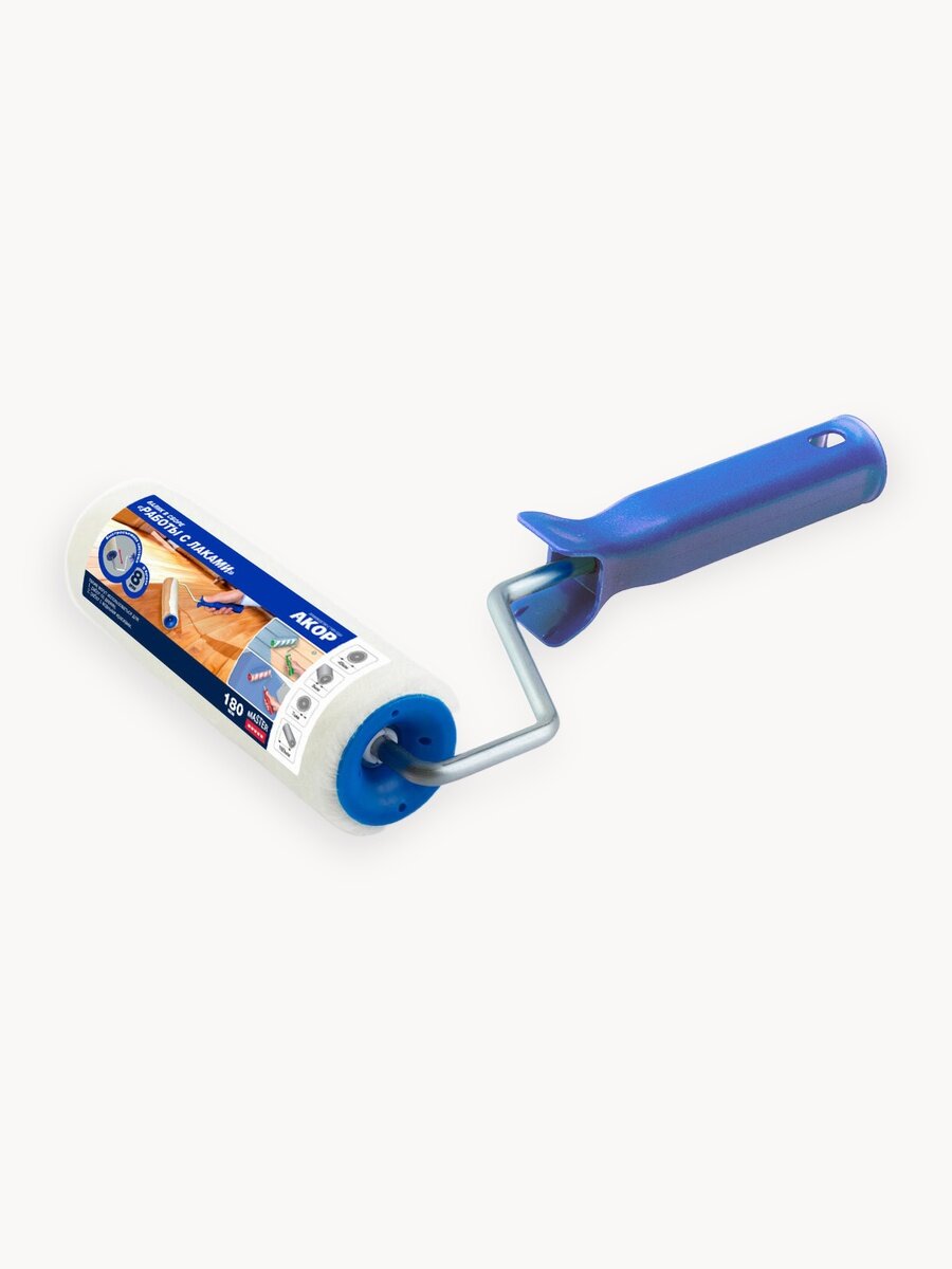 Валик Акор Мастер в сборе, для работ с лаками, 180 мм