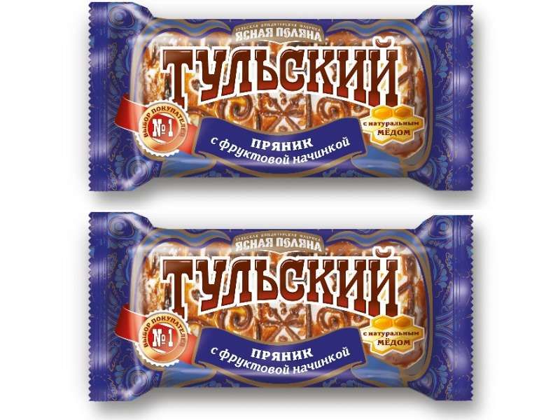 Тульский пряник с фруктовой начинкой, 130 г, 2 шт
