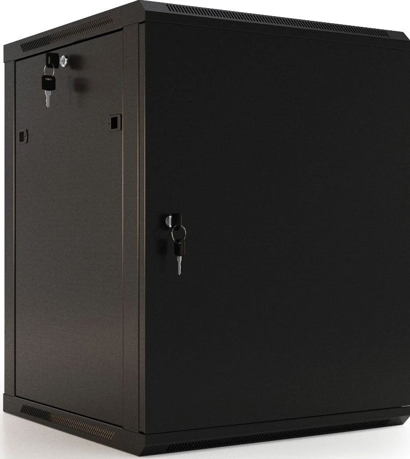 Шкаф монтажный Hyperline TWB-0645-SR-RAL9004 19-дюймовый (19), Black, 6U, 367x600х450мм, металлическая дверь передняяck