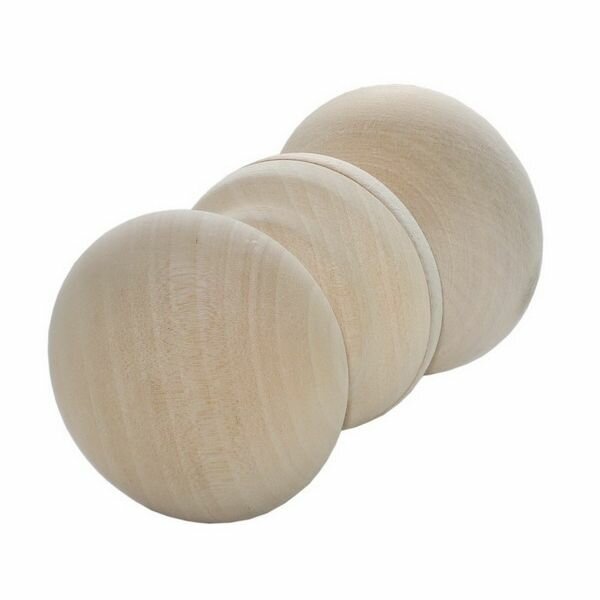 Дверная ручка КНР "Банная", дерево, отшлифованная