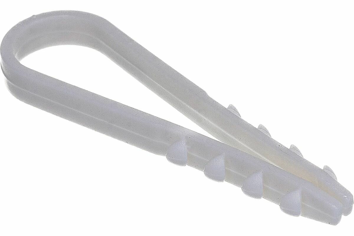 Круглый дюбель-хомут Росдюбель белый, 11-18, 100 шт. 15-0420
