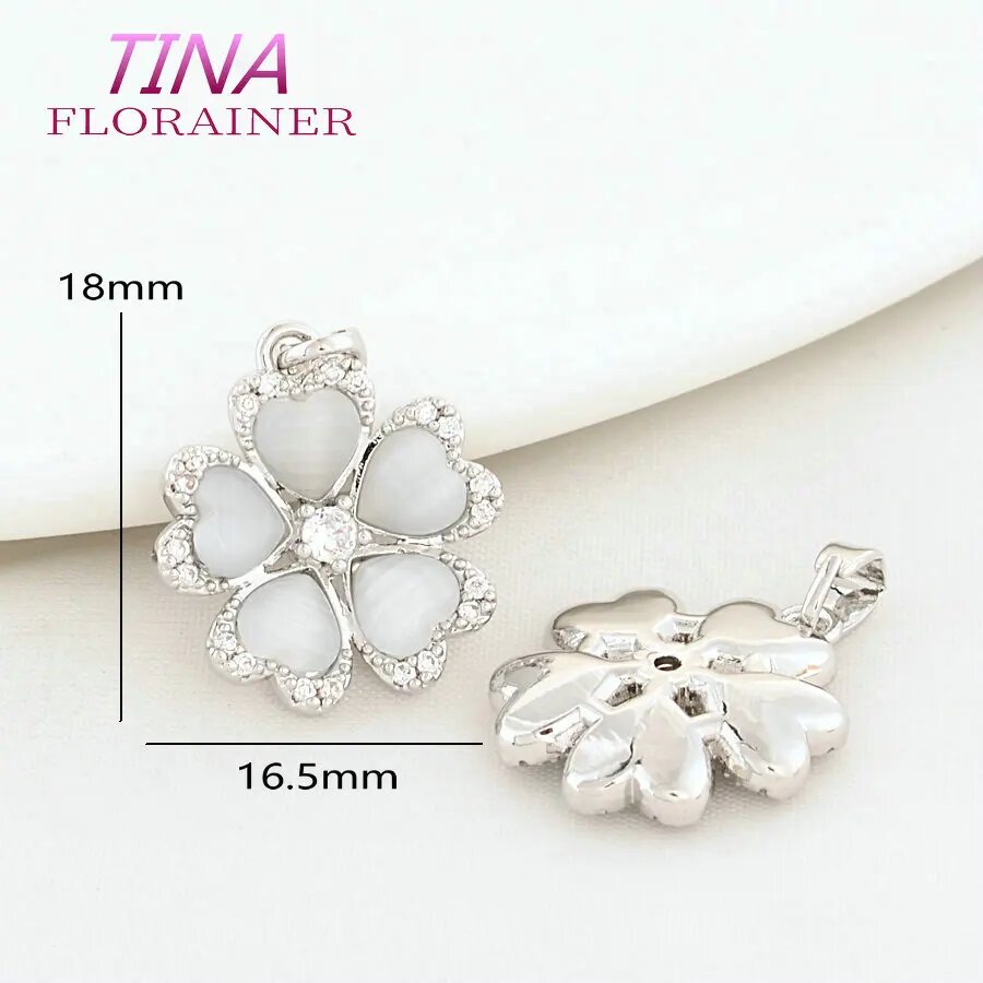Фурнитура для бижутерии Florainer Tina латунные цветы 18-каратного золота 2 шт