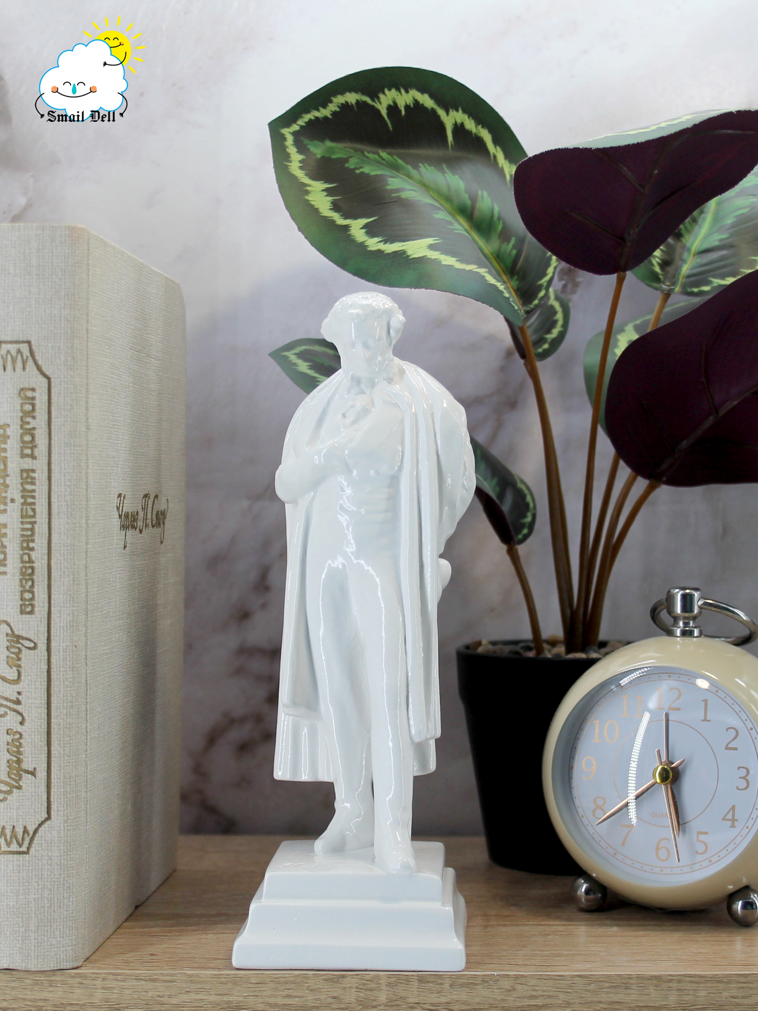 Статуэтка А. С. Пушкин , 19.5 см , гипс , цвет белый глянцевый