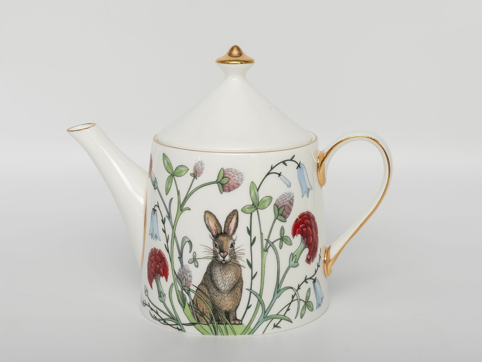 Чайник Императорский фарфоровый завод "Сад Алисы" Идиллия КН1, костяной фарфор, 780 мл