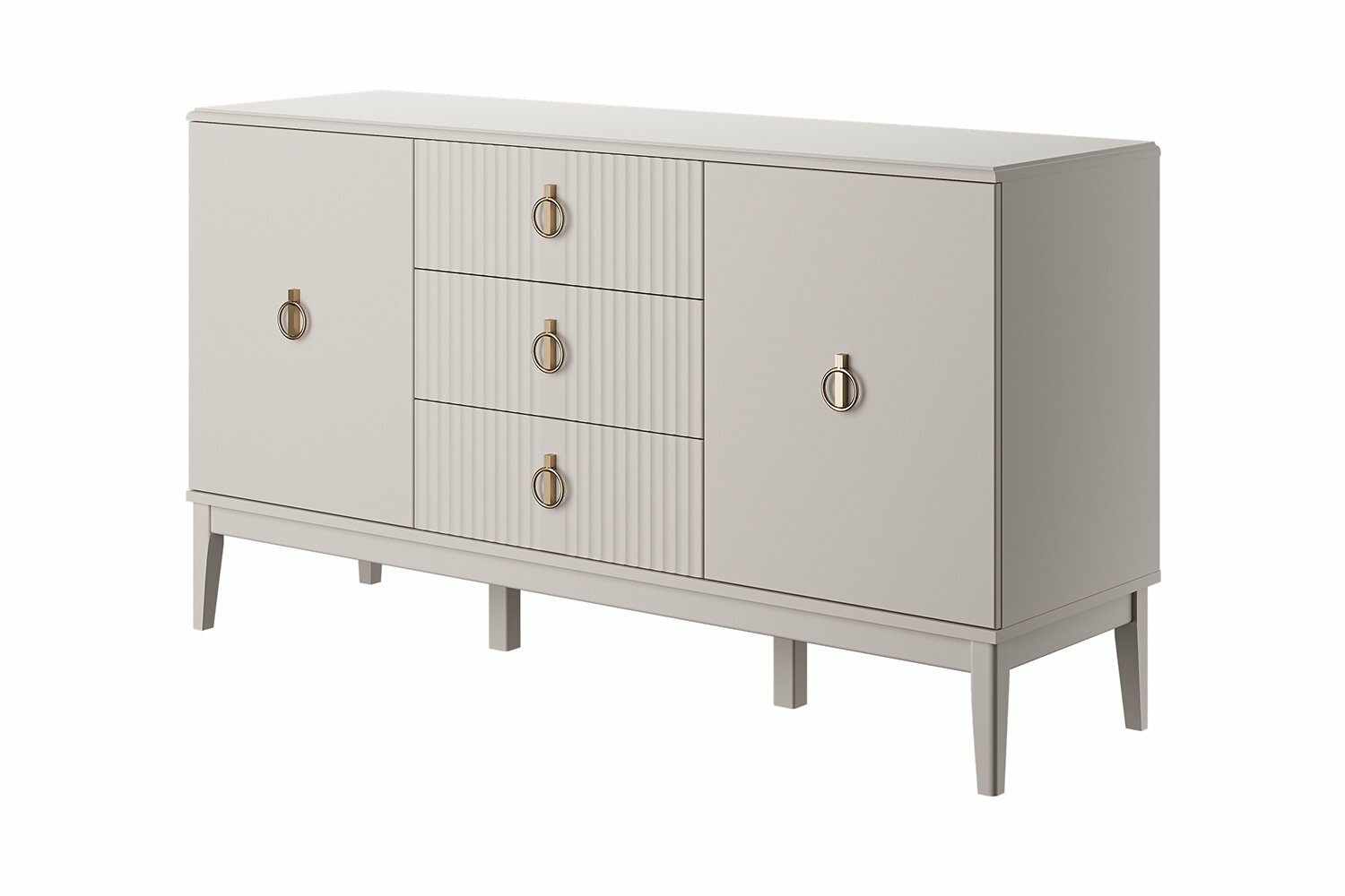 Комод для одежды Флоранс, 148х81,6х44 см, 3 ящика, цвет персидский жемчуг, льняной